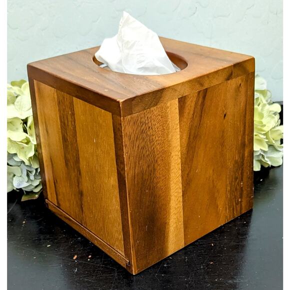 Generic | Bath | Genuine Teak Wood Tissue Box Cover Decor 222 Designer ...